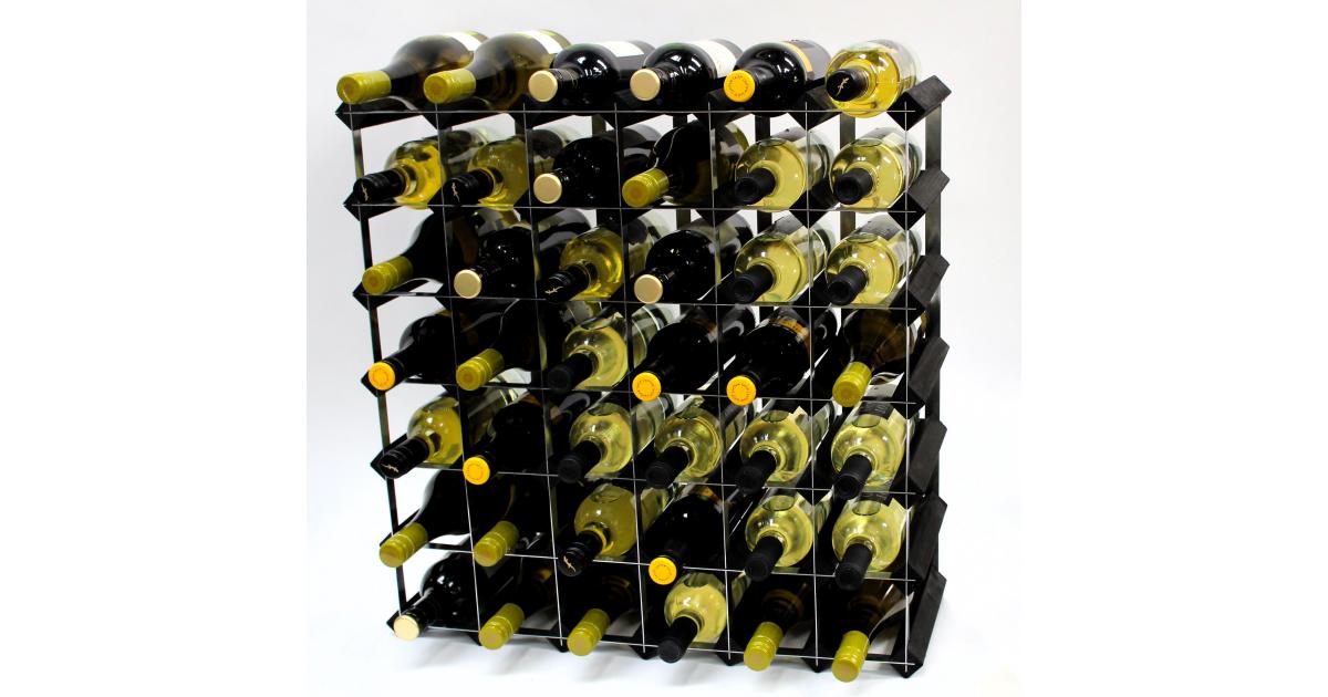 Classic 42 Bottle Black Wine Rack | Ready Assembled - Cranville